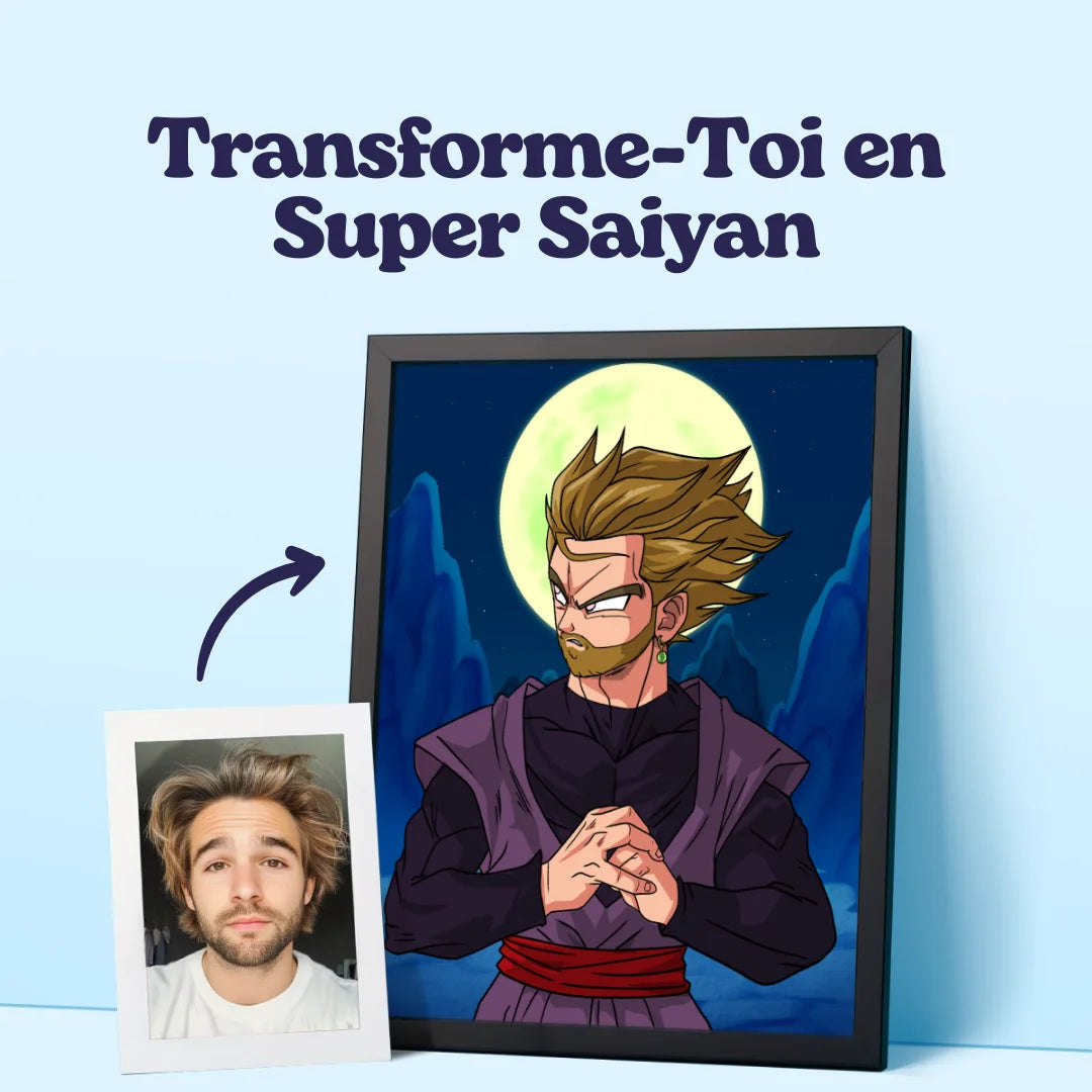 Custom Dragon Ball Z Frame – Your Photo as a Saiyan Portrait!