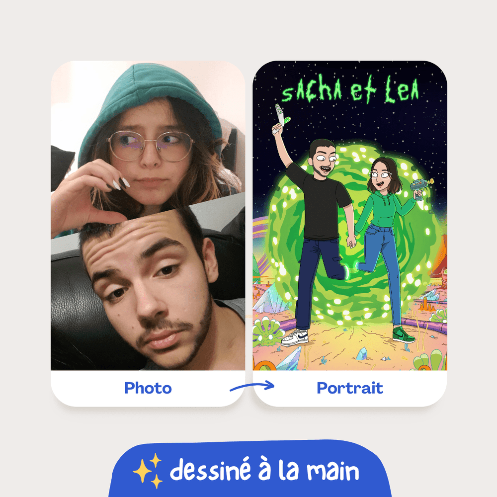 Custom Rick and Morty Portrait